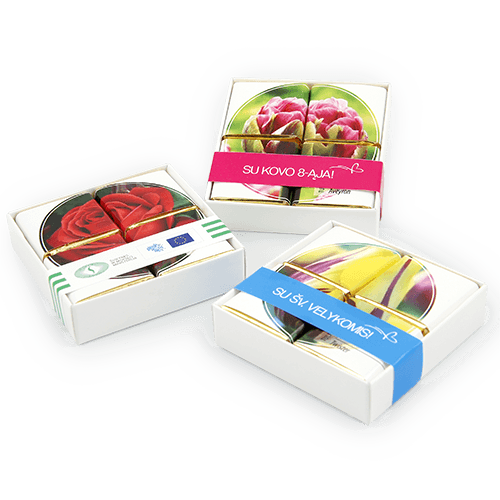 Šokoladukų rinkinys „Pavasario gėlės“ - Valentino dienos dovanos ...